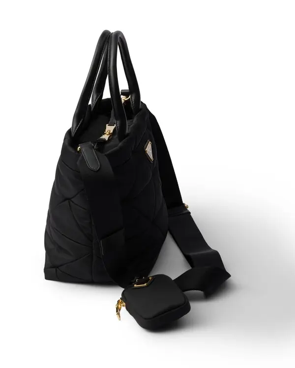 Prada Small Padded Re-nylon Tote - Black