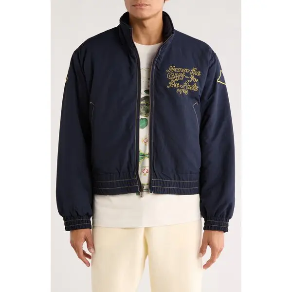 HONOR THE GIFT Puff Track Jacket - Navy