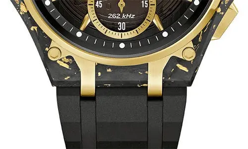 Bulova Curv Forged Carbon Chronograph Strap Watch - Black
