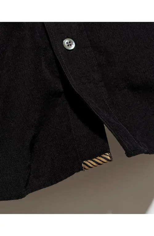 Billy Reid Cedar Corduroy Button-up Shirt - Black