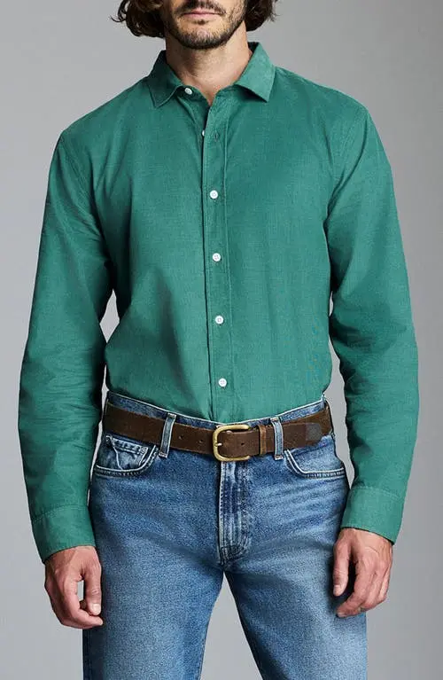 Billy Reid Cedar Corduroy Button-up Shirt - Dark Forest
