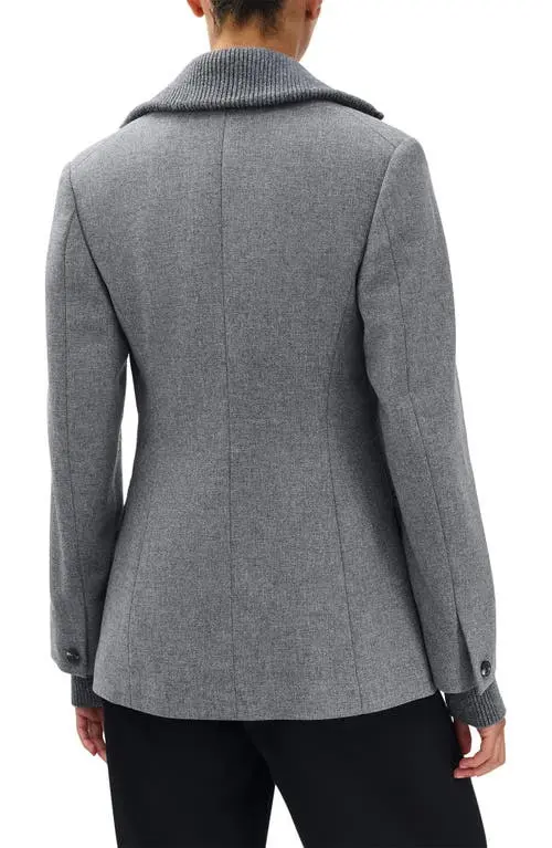 Rag & Bone Frank Mixed Media Blazer - Grey