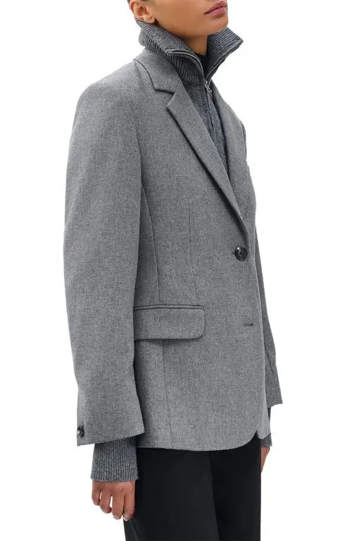 Rag & Bone Frank Mixed Media Blazer - Grey