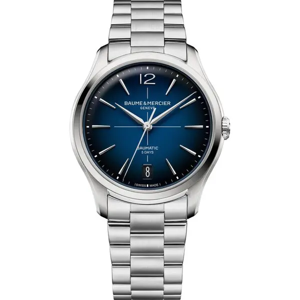 Baume & Mercier Clifton Baumatic Bracelet Watch - Blue