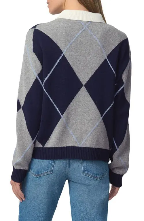 Joe's Jeans The Jude Collared Sweater - Blue Argyle
