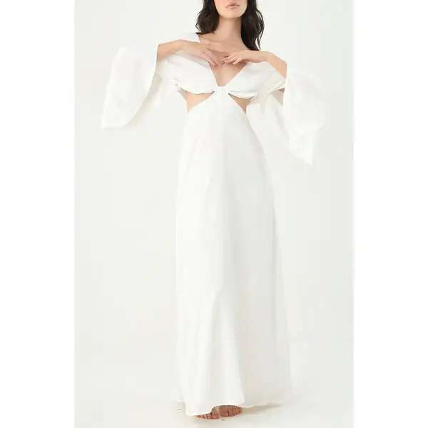 BOAMAR Avalon Cutout Cover-up Maxi Dress - White