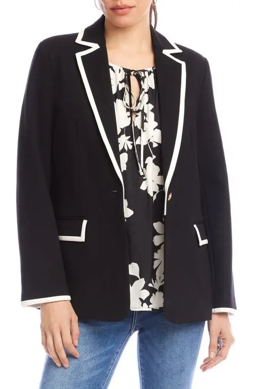 Karen Kane Contrast Trim Ponte Blazer