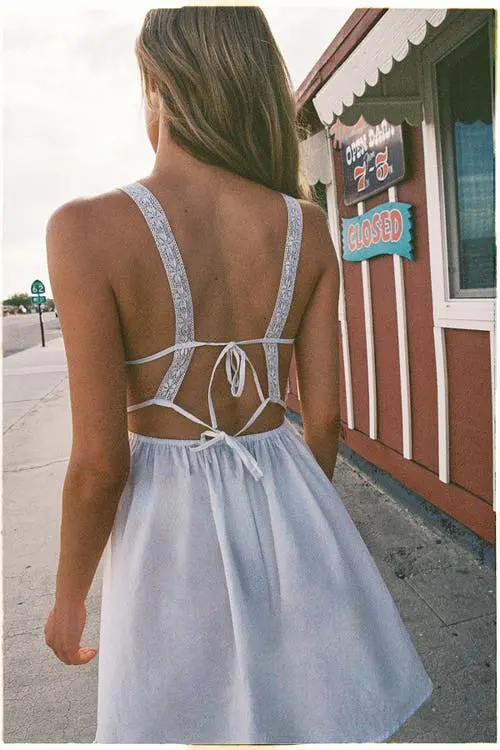 Nasty Gal Lace Mix Embroidered Mini Dress
