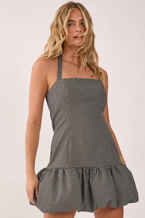 Nasty Gal Structured Bandeau Puffball Mini Dress
