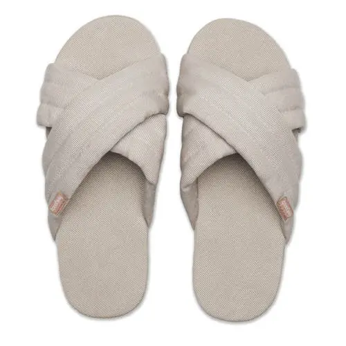 FEELGOODZ Quilted Cross-strap Slippers - Capetown
