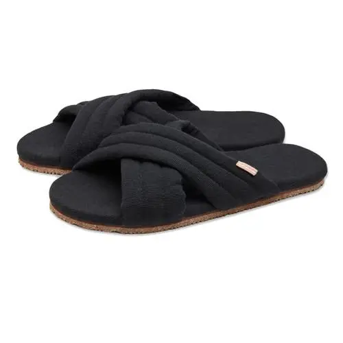FEELGOODZ Quilted Cross-strap Slippers - Roxborough