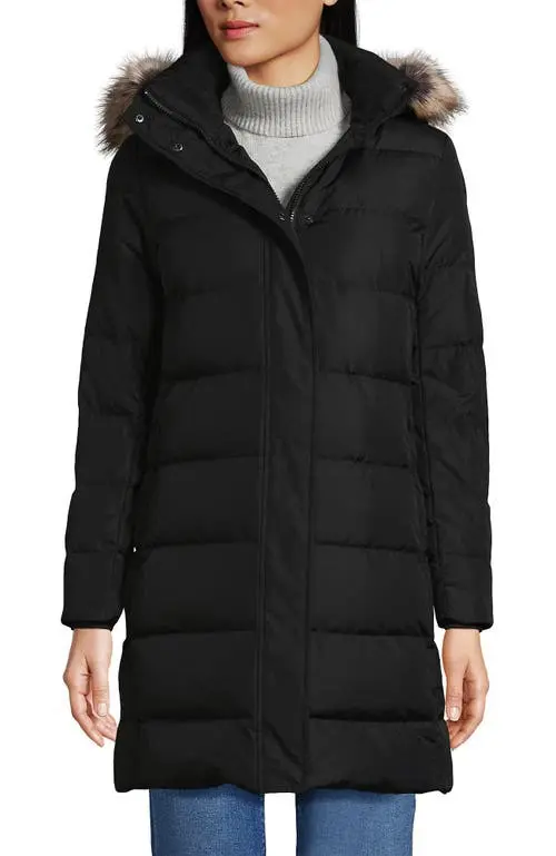 LANDS' END Down Winter Coat - Black