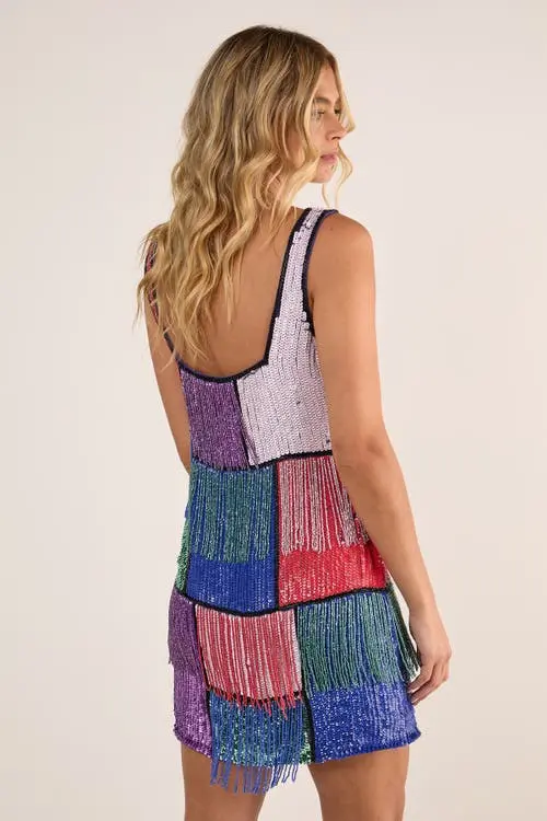 Nasty Gal Sequin Tasseled Mini Dress
