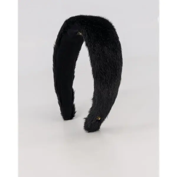 Alexandre De Paris Faux Fur Headband - Black