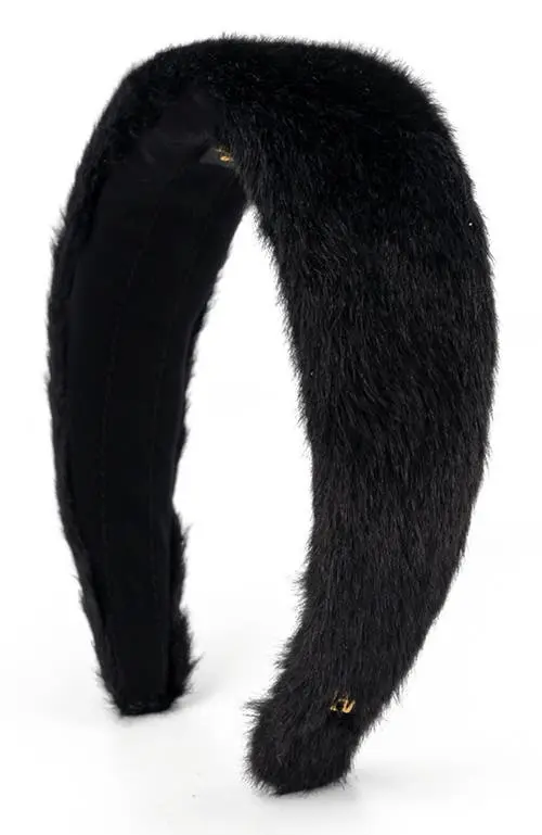 Alexandre De Paris Faux Fur Headband - Black
