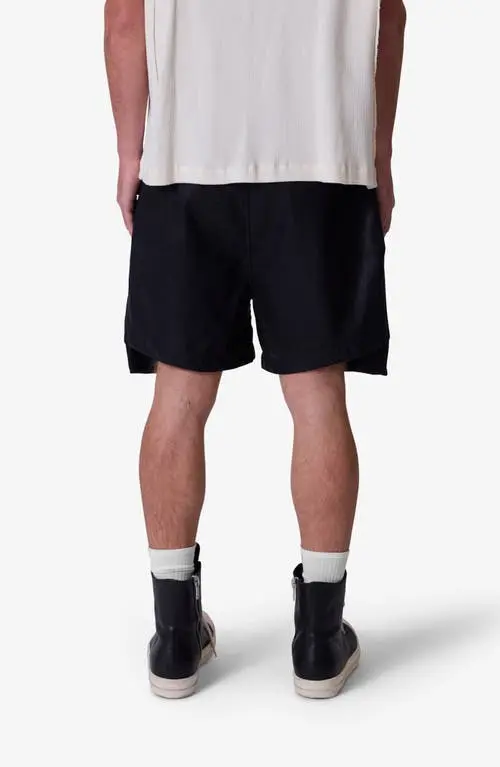 Mnml Faux Leather Pocket Geo Shorts