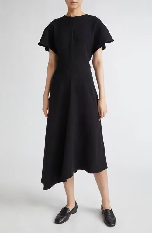 Herno Asymmetric Cady Dress - Nero