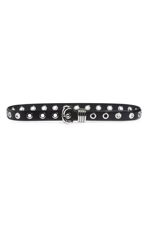 Madewell Metal Eyelet Leather Belt - True Black