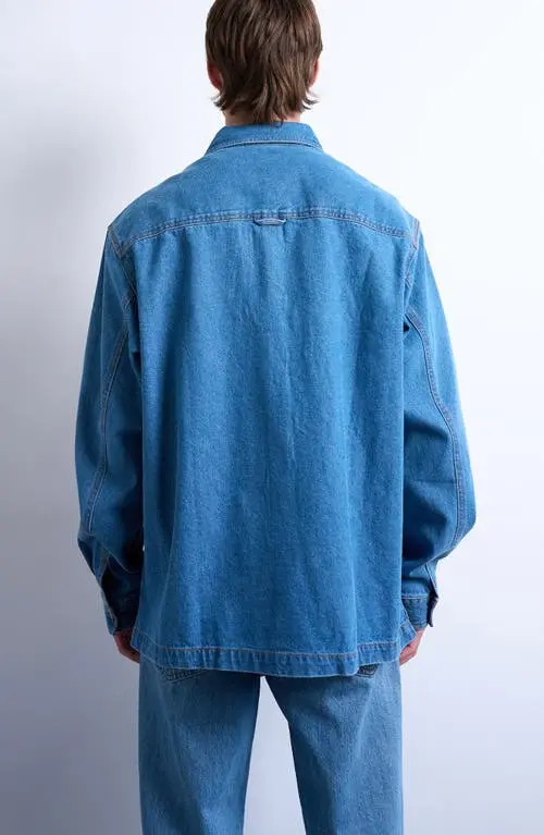 Topman Washed Denim Overshirt