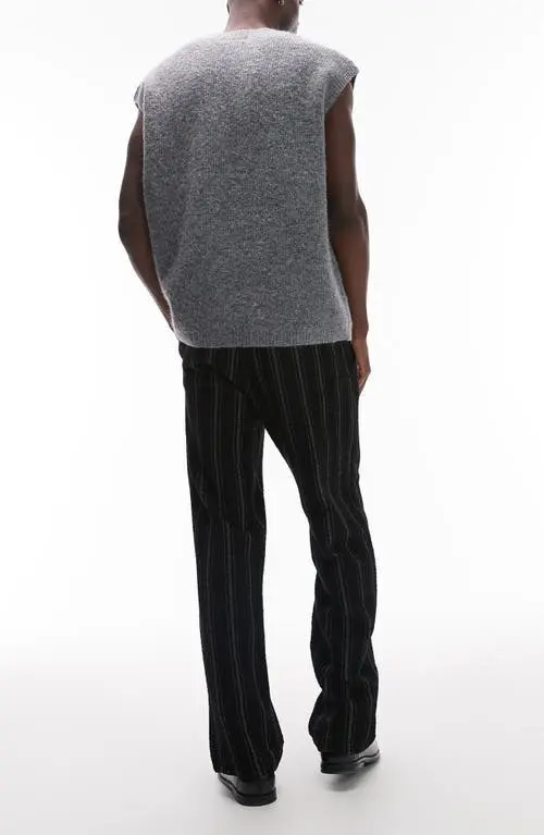 Topman Striped Cotton-blend Straight-leg Pants