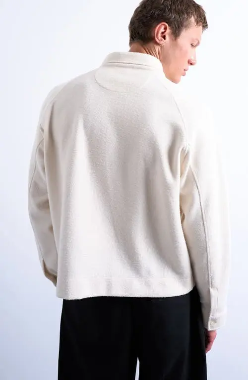 Topman Textured Raglan Long Sleeve Polo