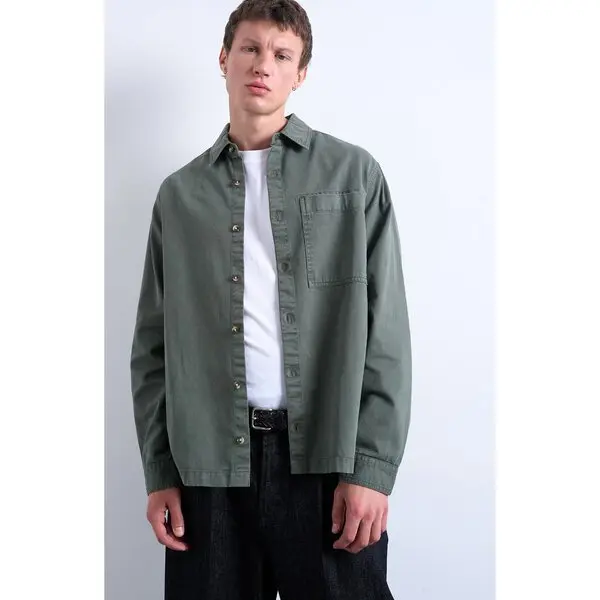 Topman Washed Twill Overshirt