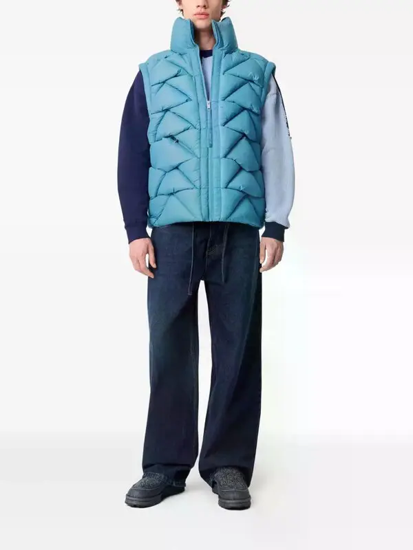 Axel Arigato Quilted Gilet With High Neck - Blue