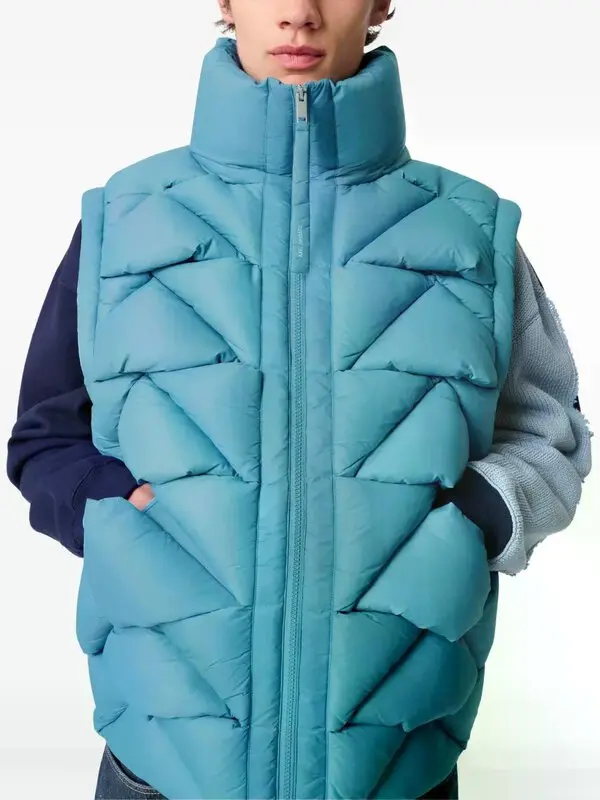 Axel Arigato Quilted Gilet With High Neck - Blue