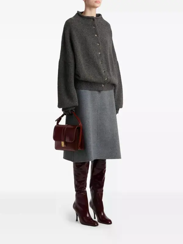 Khaite Wool A-line Skirt