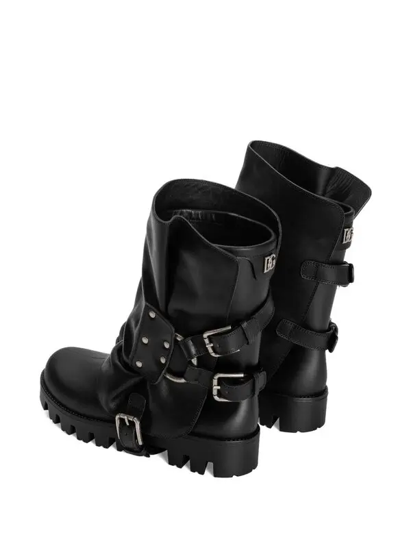 Dolce & Gabbana Buckled Rain Boots