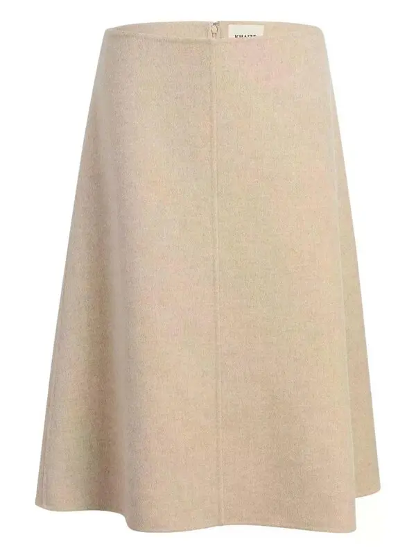 Khaite A-line Cashmere Skirt - Neutrals