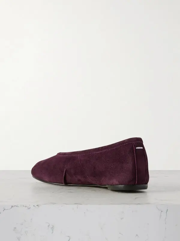 MAISON MARGIELA Tabi Split-toe Suede Ballet Flats