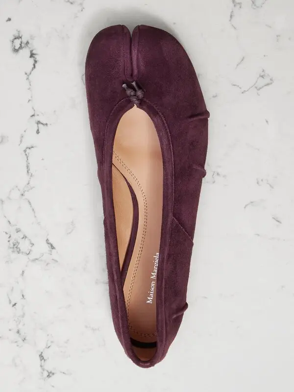 MAISON MARGIELA Tabi Split-toe Suede Ballet Flats