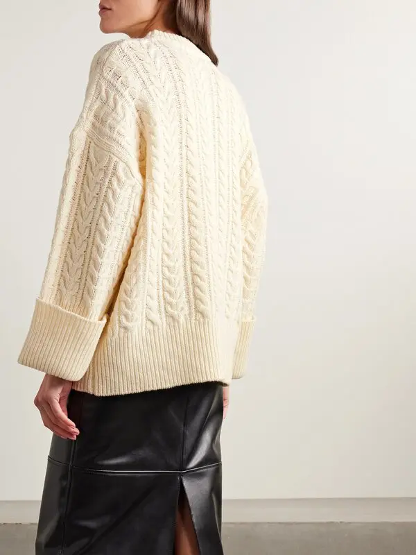 Co Oversized Cable-knit Wool-blend Sweater