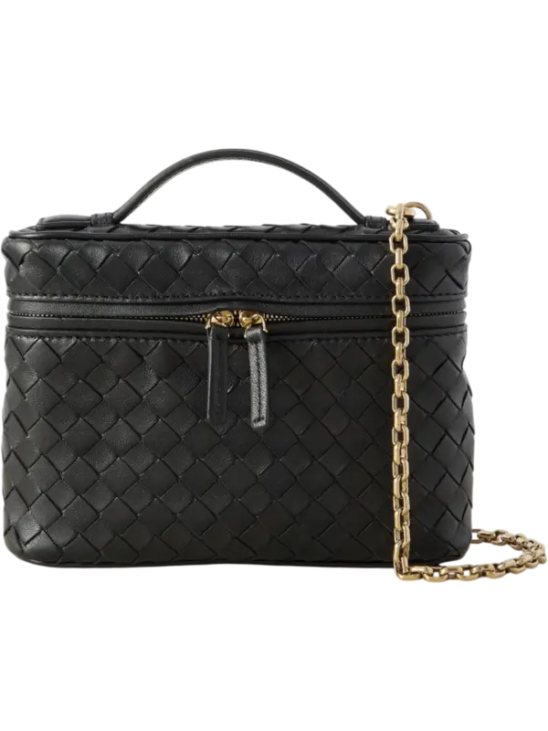 Bottega Veneta Small Intrecciato Leather Tote - Black