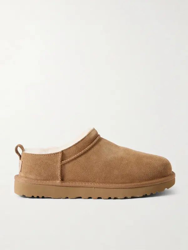 UGG Classic Micro Shearling Slippers - Brown