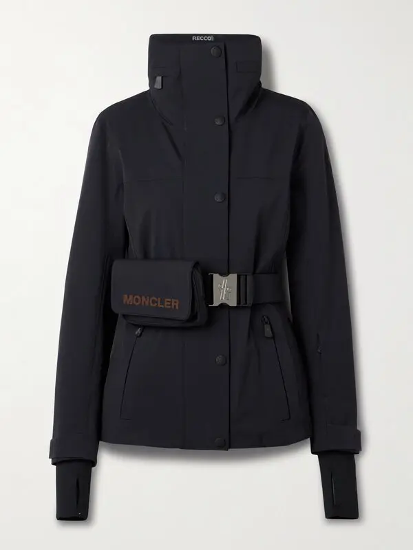 Moncler Hainets Belted Stretch-twill Ski Jacket - Blue