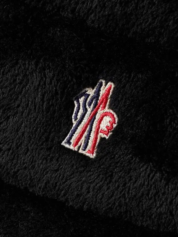 Moncler Hooded Quilted Fleece Down Jacket