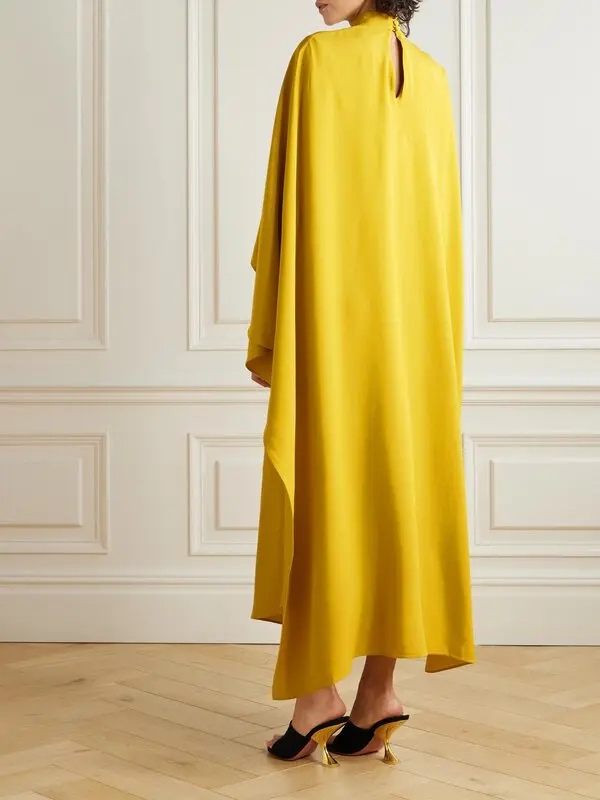 TALLER MARMO Carrington Cape-effect Crepe Midi Dress