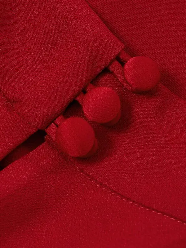 TALLER MARMO Carrington Cape-effect Gown - Red