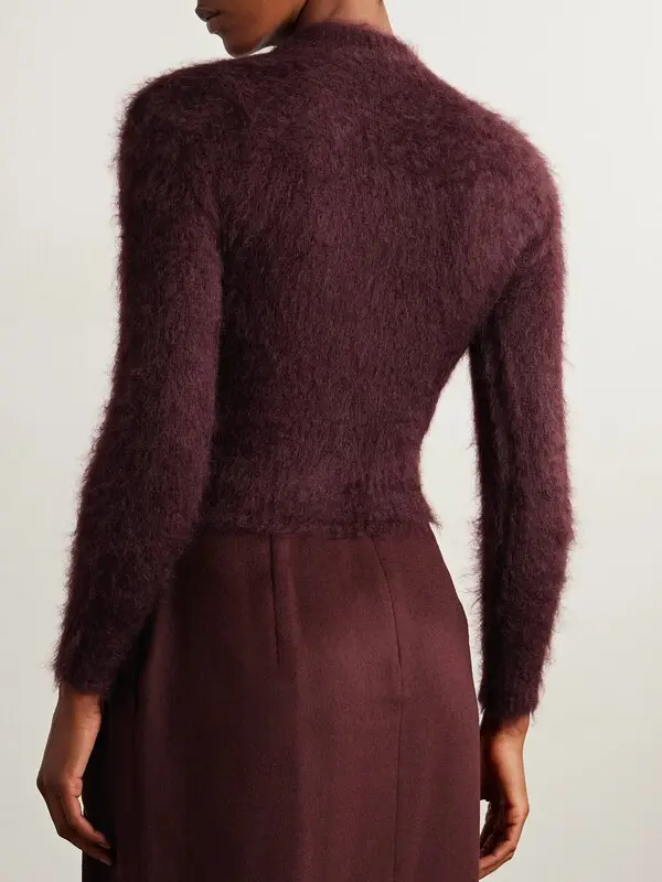 Max Mara Cropped Mohair-blend Sweater