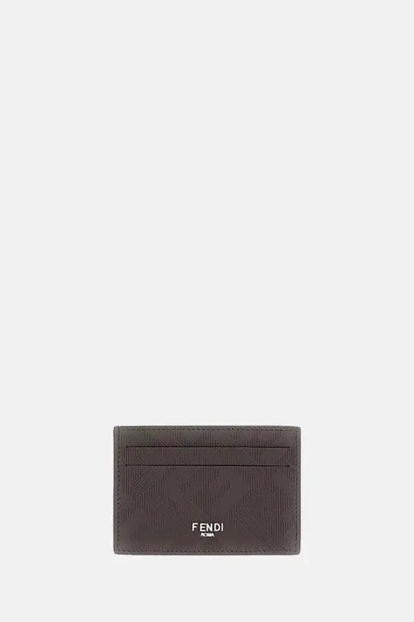 Fendi Portacarte Slim Shadow - Marrone
