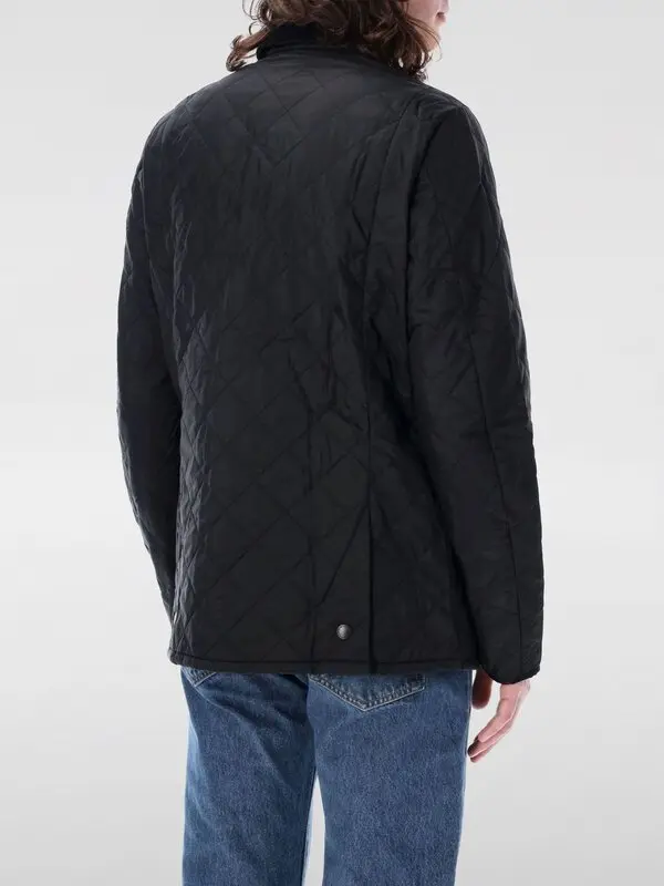 Barbour Quilted Nylon Jacket With Velvet Collar - Black