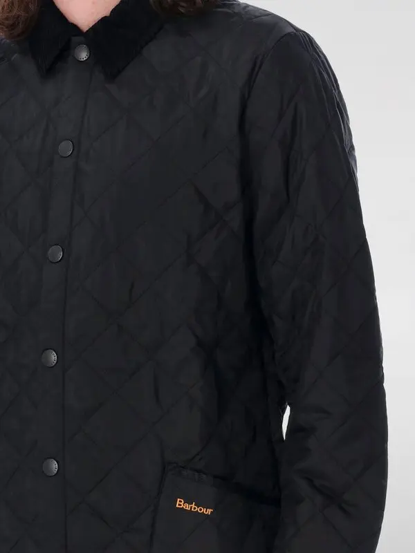 Barbour Quilted Nylon Jacket With Velvet Collar - Black
