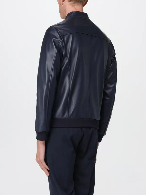 XC Leather Jacket - Navy