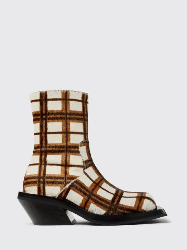 Camper Checked Zip-up Boots - Multicolor