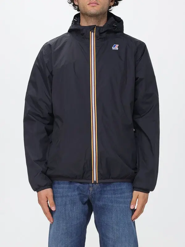 K-WAY Recycled Nylon Hooded Windbreaker - Black