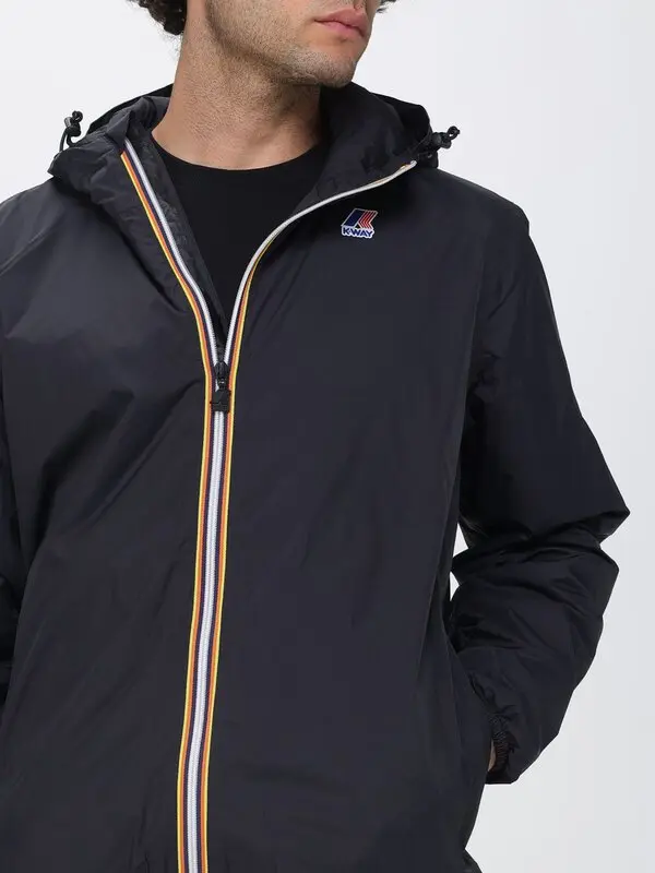 K-WAY Recycled Nylon Hooded Windbreaker - Black