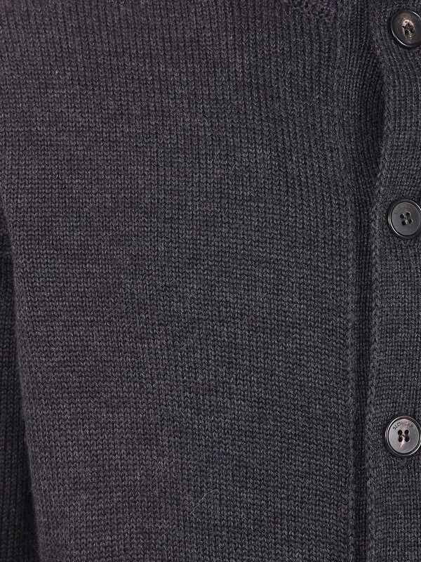 ZANONE Ribbed Knit Cardigan - Grey