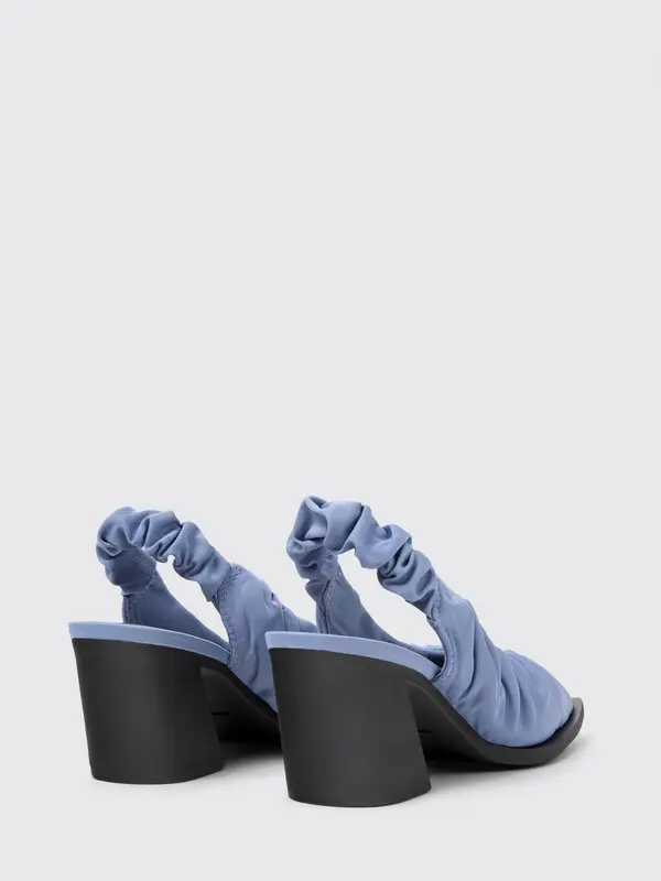 Camper Gathered Slingback Pumps - Blue